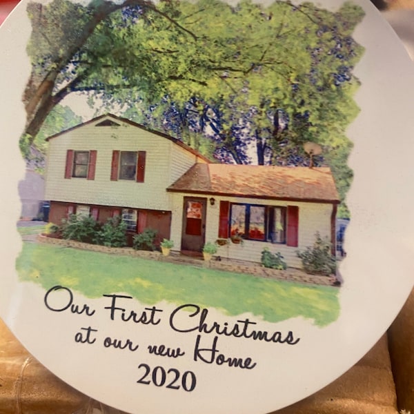 Custom House Ornament, Our First Christmas at Our New Home 2025, New ...