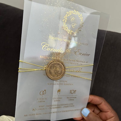 Luxury Wedding Invitation Frosted PVC, Sealed Luxury Wedding Invitation ...