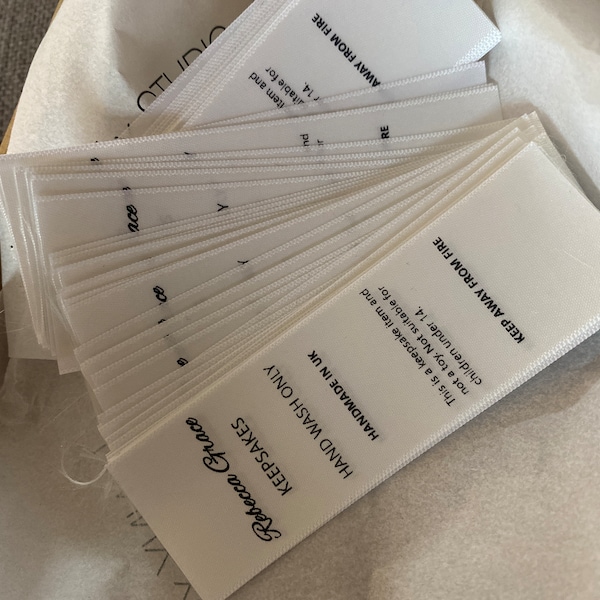 Customizable White Wash Care Labels: Design Your Own Sew-in Labels - Etsy