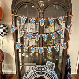 Race Car Birthday Banner, Racing Theme Birthday, Race Car Party ...