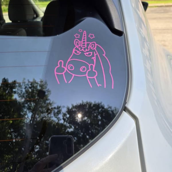 F U Girly Middle Finger Cute Vinyl Decal | Car Decal | Truck Decal ...