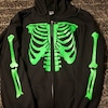 Custom Skeleton Zip up Hoodie - Etsy