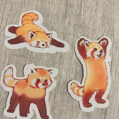 Red Panda Sticker Laying Down for Laptop Phone iPad Case - Etsy