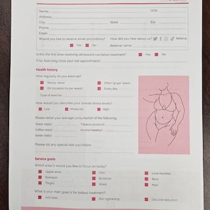 Facial Consent Forms Skin Questionnaire Skin Care Survey Facialself ...