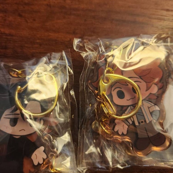 Rody and Vincent Heart Magnet Keychain Set | Dead Plate 6.5 Cm Double ...