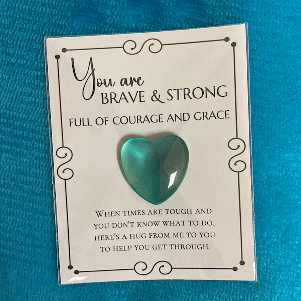 Pocket Hug Thinking of You Gift, Glass Gem Pocket Token, Handpainted ...