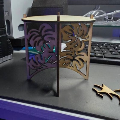 Decorative Flowerpot Stand, Monstera Leaf, DXF File for CNC Cutting ...