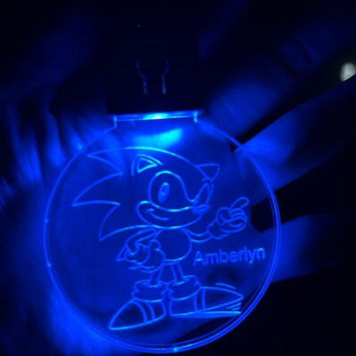 Sonic the Hedgehog Lighted Sign / Night Light Personalized - Etsy