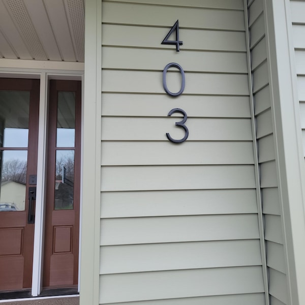 NO DRILLING REQUIRED 7.5" Vinyl Siding House Numbers Black or White - Etsy