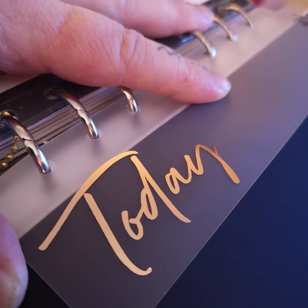 Large Text Today Page Marker, Frosted Plastic , Bookmark, Planner ...
