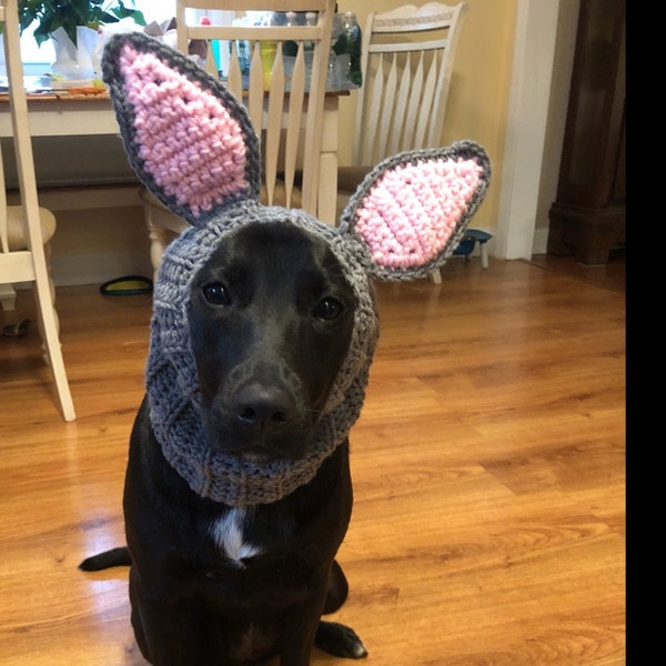 Crochet Dog Snood Grey Rabbit MADE TO ORDER - Etsy
