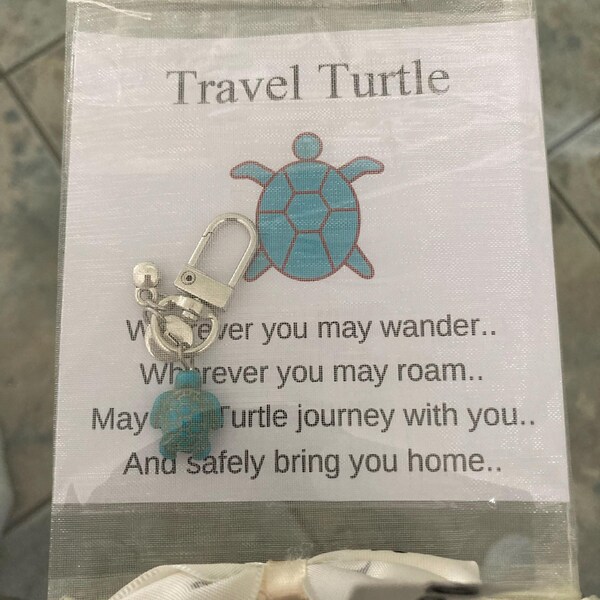 Personalised Turtle Keychain,turtle Keyring,personalised Gift,travel ...