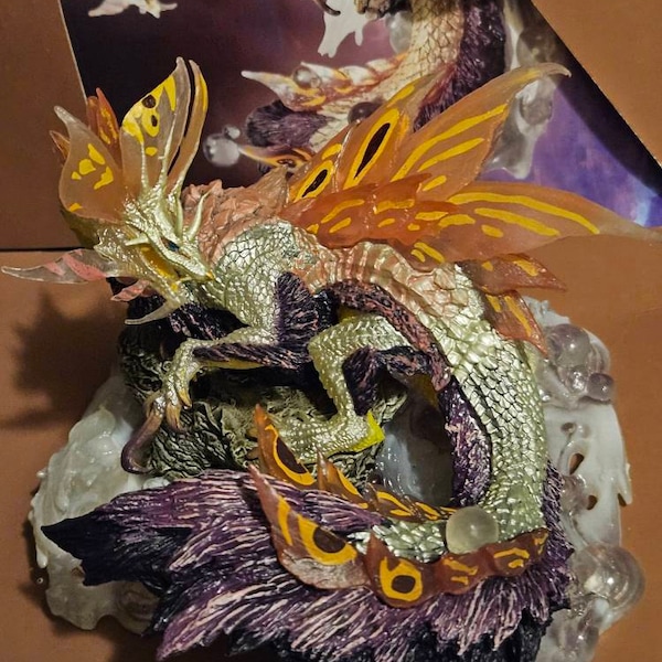 Monster Hunter Mizutsune Figure Pedestal Statue Action Anime Model Toy ...