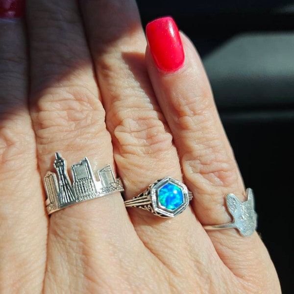 Custom City Ring • Cityscape Ring • Travel Ring • Skyline Ring ...