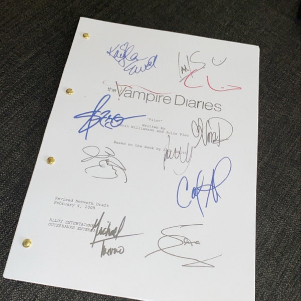 The Vampire Diaries Pilot TV Script Screenplay With Signatures ...