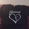 Blessed Shirt, Cross Heart T-shirt, Christian Shirt, Inspirational ...