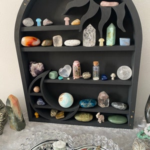 Coppermoon Cauldron Crystal Shelf Crystal Display Shelf - Etsy