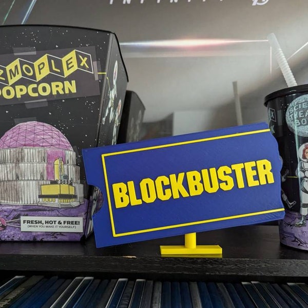 Blockbuster Video Desk Sign - 3D Printed Logo - Collector Gift. - A ...