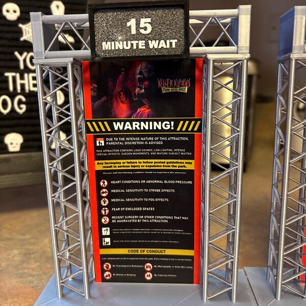 Haunted House Entrance Portal & Wait Time Sign Inspired by HHN ...