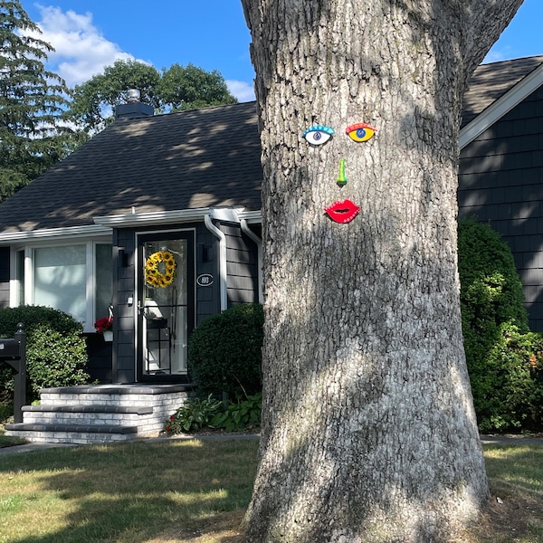Tree Face,tree Decor, Gift Ideas,garden Art Tree Art Outdoor Decor Yard ...