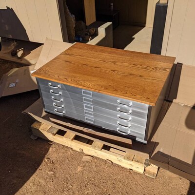 Flat File INV-56 Coffee Table Artist Print File Vintage STACOR Steel ...