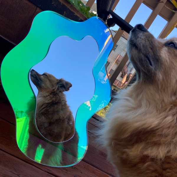 Medium Wiggly Life Reflector - Wavy Acrylic Mirror Wiggly Mirror ...
