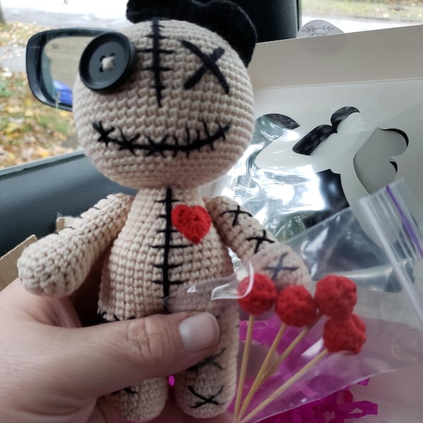 Crochet Voodoo Doll Creepy Voodoo Doll Watchover Voodoo Doll Gothic Voodoo Doll Amigurumi Voodoo ...
