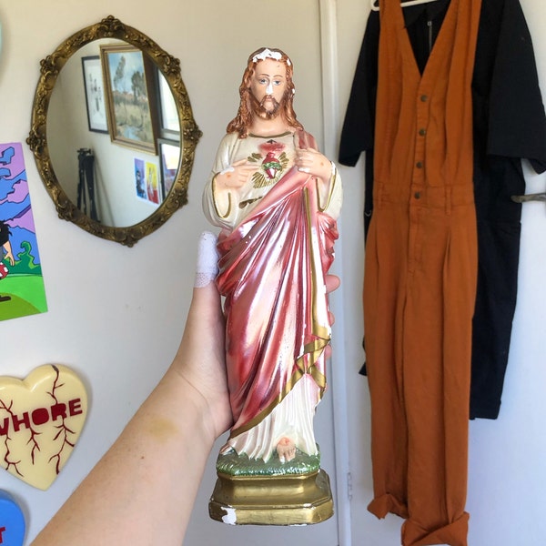 Virgin Mary Religious Statue, Vintage Madonna Figurine/sculpture, Our ...