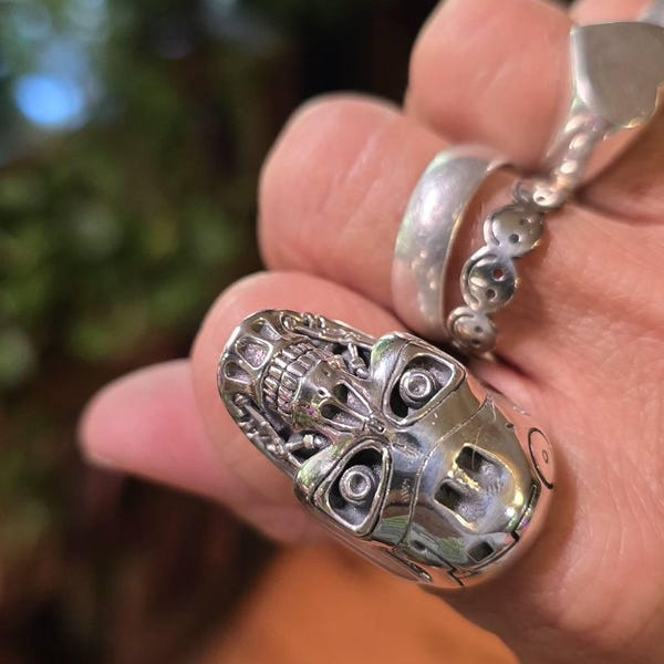 Sterling Silver Terminator Ring - Etsy