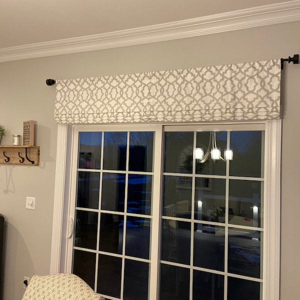 Faux (fake) Flat Roman Shade Valance. Custom Sizing. Premier Prints ...