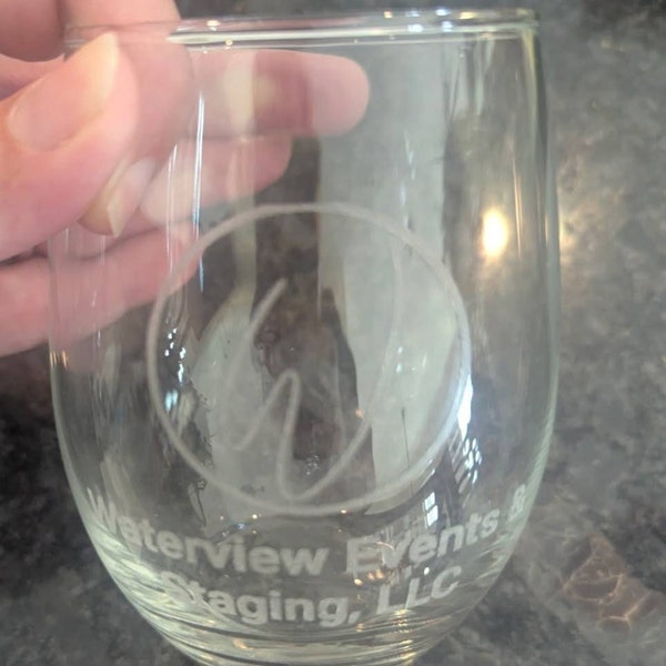 Custom Logo Wine Glasses, Custom Wine Glass, Personalized Stemless Wine ...