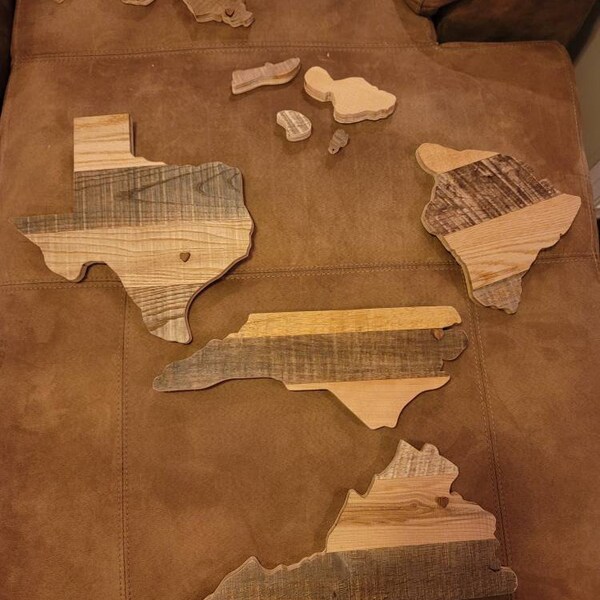 Wooden North Carolina State Sign Wall Art Decor, Large Home State ...