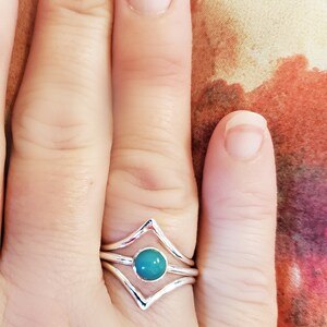 Rectangle Ring Open Rectangle Ring Long Modern Ring Simple - Etsy