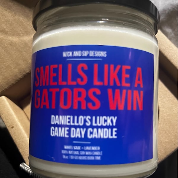 Personalized Smells Like A Sooners Win Candle, Custom Oklahoma Candle ...