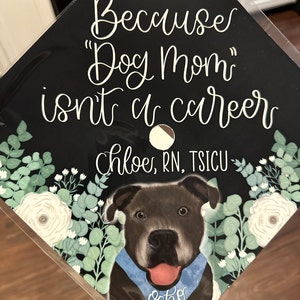 Custom eucalyptus Greenery Graduation Cap Topper, SLP Graduation Cap ...