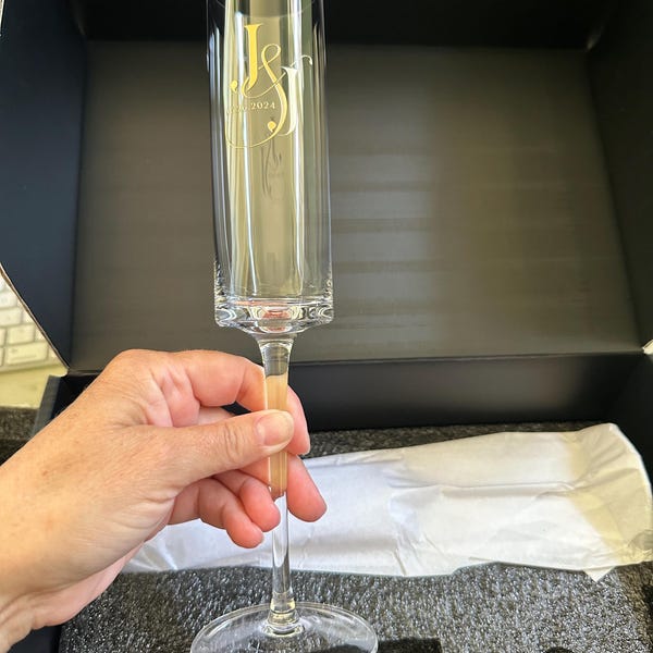 TOP SELLER - Custom Modern Toasting Flutes With Gift Box Option ...