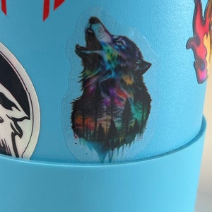 Howling Wolf Sticker, Wolf Sticker, Forest, Sticker, Nature, Wildlife ...