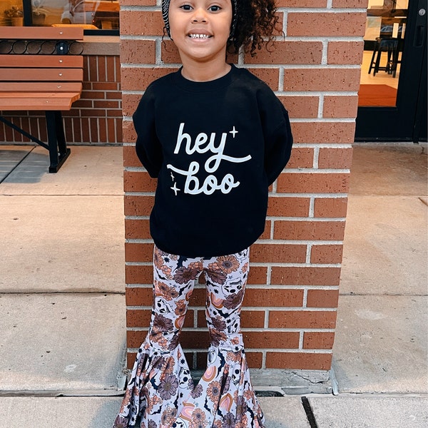 Hey Boo, Toddler Sweatshirt, Toddler Halloween Sweatshirt, Fall ...