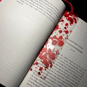 Bookmark, Blood Spatter, Crime Scene, Crime Novel, True Crime, Acrylic ...