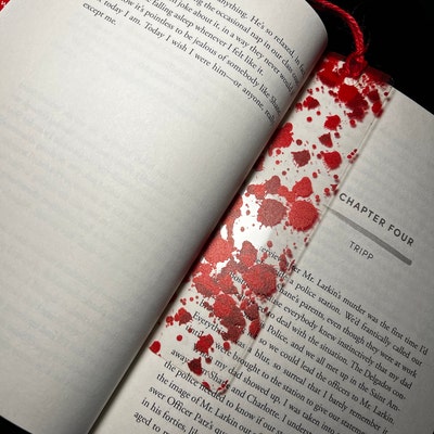 Bookmark, Blood Spatter, Crime Scene, Crime Novel, True Crime, Acrylic ...