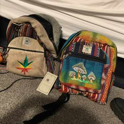 Unique Design Himalaya Hemp Backpack Small Backpack Hippie Backpack ...