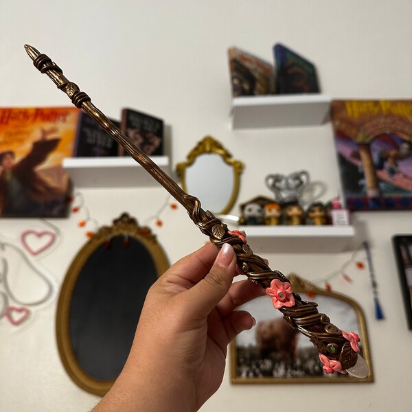 Rose Quartz Crystal Wand fairy Wand-wizard Witch Wand-nature Wand - Etsy