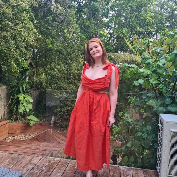 Francesca Dress Sewing Pattern With Tutorial Size US 8 UK 12 EU 40 - Etsy