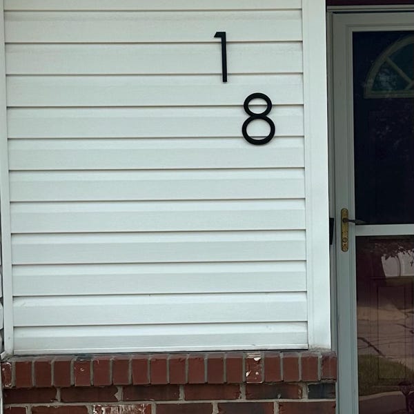 NO DRILLING REQUIRED 7.5" Vinyl Siding House Numbers Black or White - Etsy