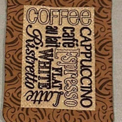 Coffee Mug Rug in the Hoop Machine Embroidery Design - Etsy