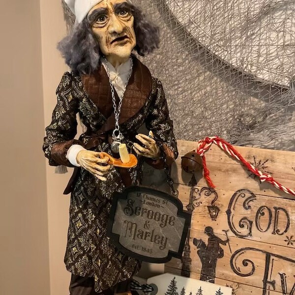 Scrooge & Marley Wood Hanging Wall Sign - Etsy