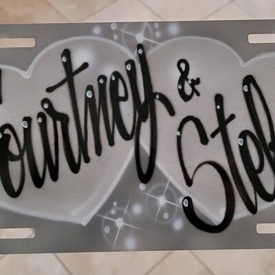 Custom Airbrushed Horses Running // Any Name // Front License Plate ...