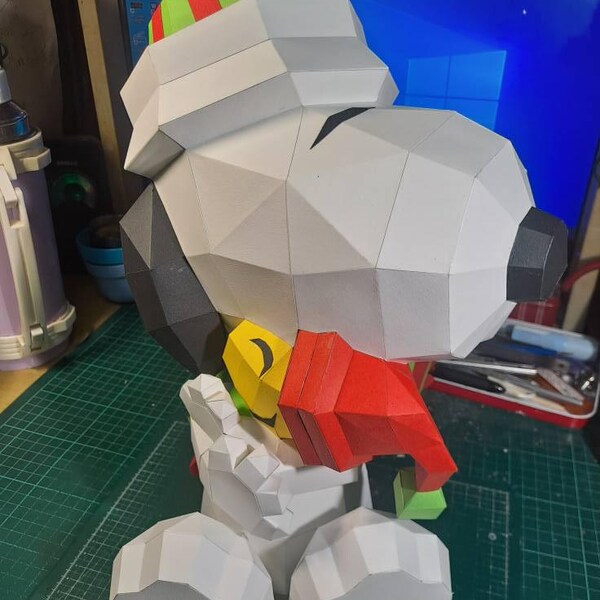 Snoopy, DIY, Papercraft, PDF, Svg, Dxf, Low Poly, 3D Model, Craft ...