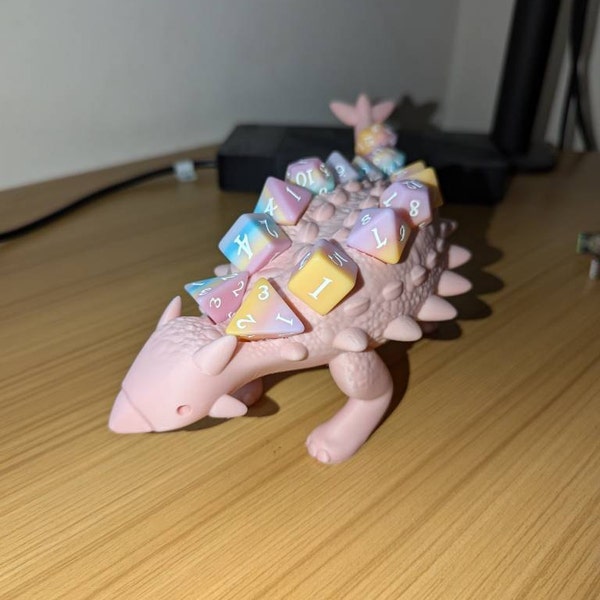Angus the Ankylosaurus Dino Dice Holder | Dungeons and Dragons Dice Holder | Cute Accessory Dino ...