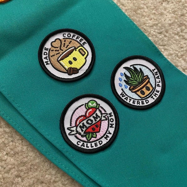 Adulting Merit Badge Embroidered Iron-on Patches (responsibilities ...